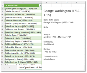 Excel Linked Data Types: An Introduction | SQL Spreads