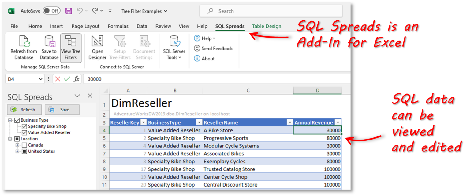 SQL Spreads: a front end for SQL Server | SQL Spreads