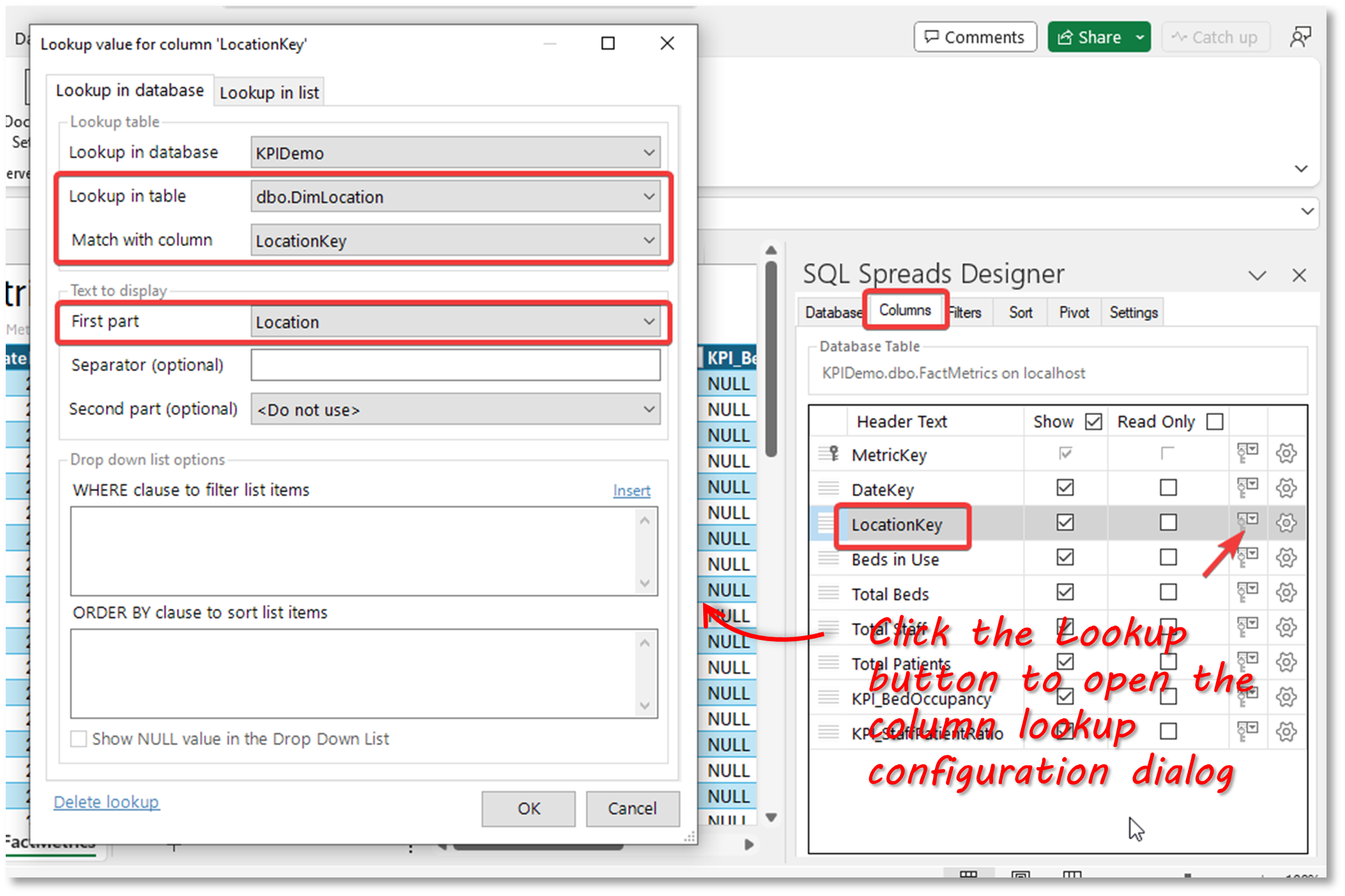 Use Case How To Build A Kpi Excel Template With Sql Server Sql Spreads