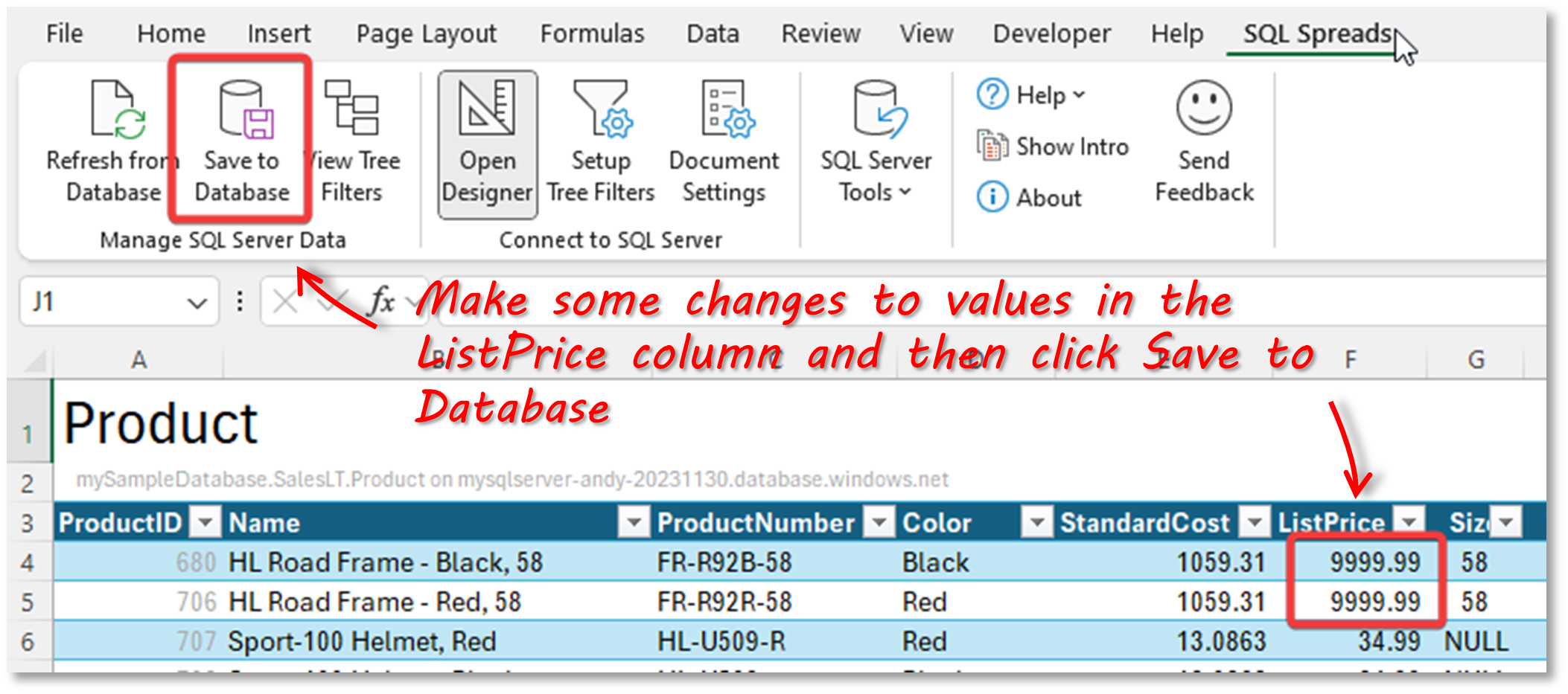 Get Started With Azure Sql Sql Spreads