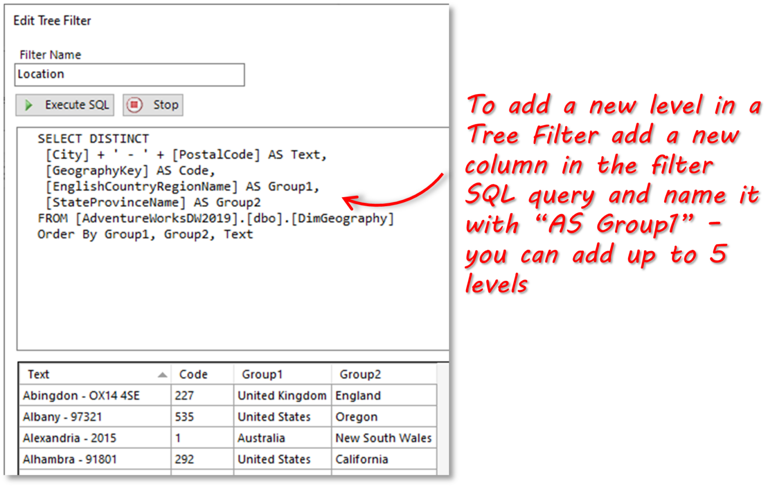 Tree Filters in Excel: an easy way to view and filter SQL data | SQL Spreads